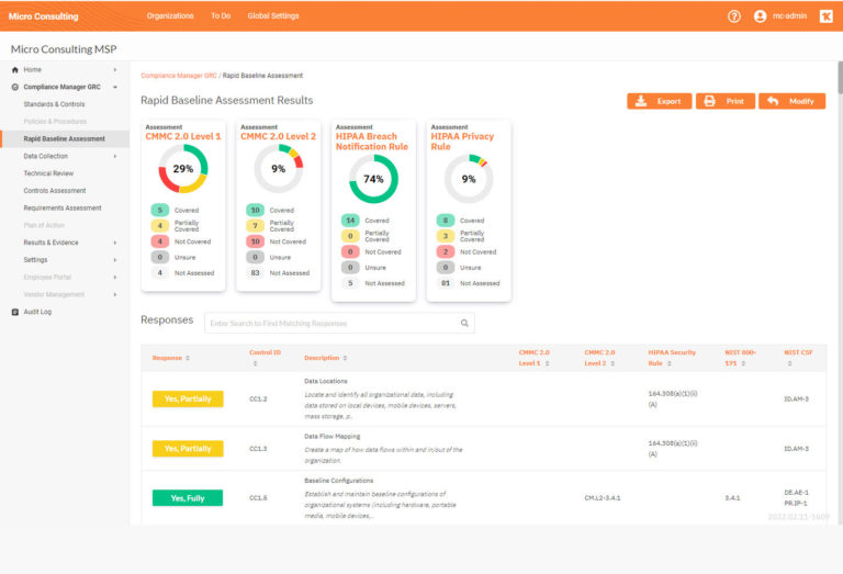 CMMC 2.0 | Compliance Manager GRC