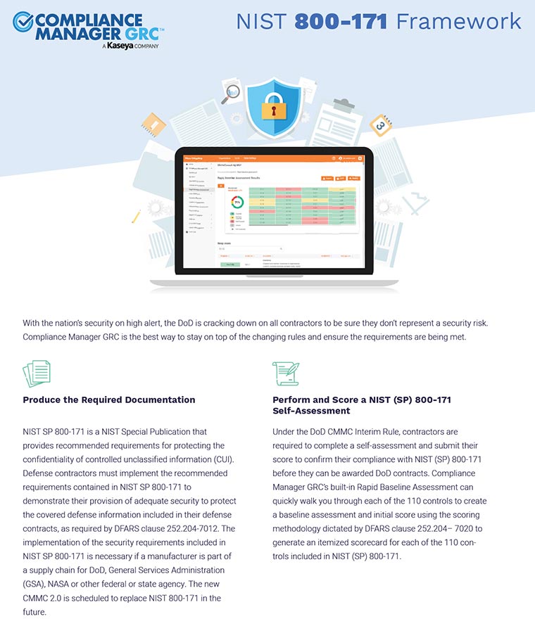 NIST 800-171 - Compliance Manager GRC