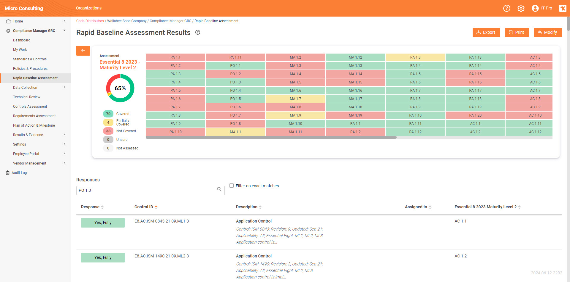 Essential 8 - Compliance Manager GRC