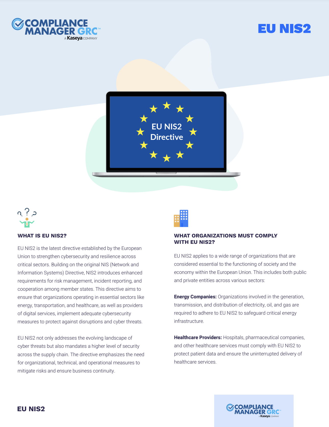 EU NIS2 Directive - Compliance Manager GRC